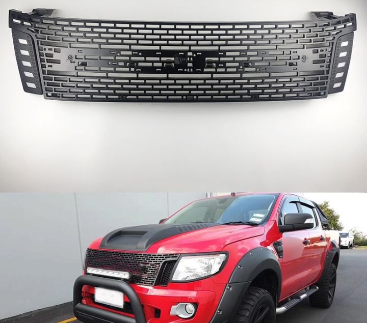FORD WILDTRAK RANGER T6 GRILL RACING GRILLS FRONT BUMPER WITH LED DRL ...