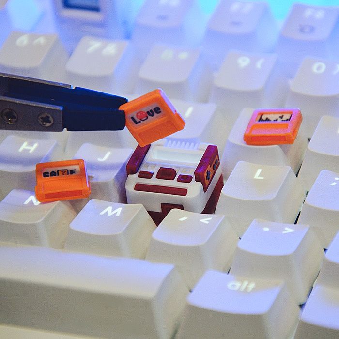 MINI Famicom FC keycap Mechanical keyboard R4 keycaps Machine Keycap ...