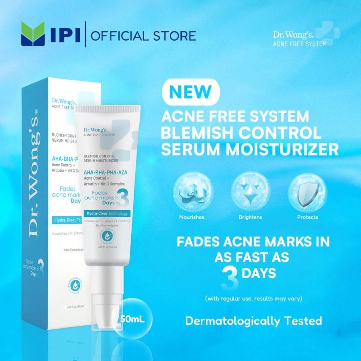 Dr. Wong's Acne Free System - Blemish Control Serum Moisturizer | Lazada PH