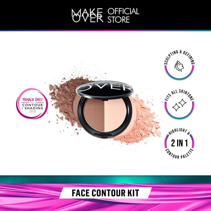 MAKE OVER Face Contour Kit 12 g - Contour & Highlight | Lazada Indonesia