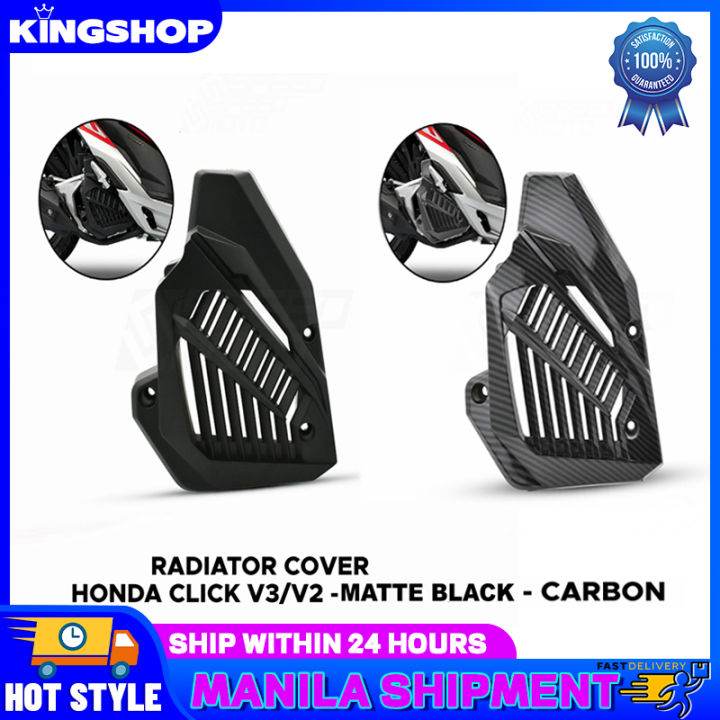 HONDA RADIATOR COVER CARBON / MATTE BLACK FOR CLICK V3 CLICK V2 ...