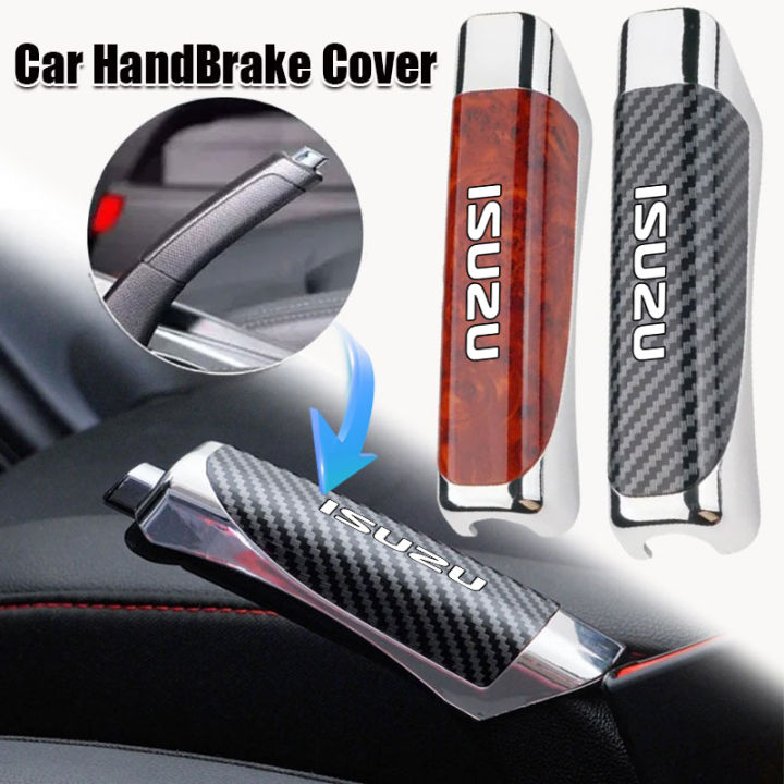 Handbrake Grip Car Hand Brake Carbon Fiber Protector Cover for ISUZU ...