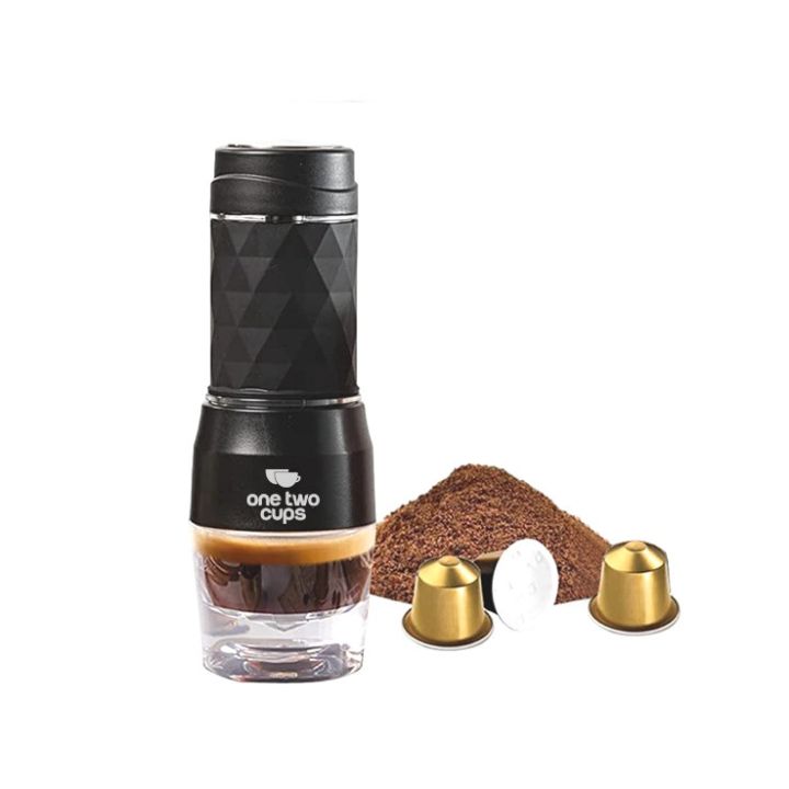 Alat Kopi One Two Cups Hand Press Mini Espresso Coffee Maker 3 in 1 120ML 20 Bar- HS-8439 ...