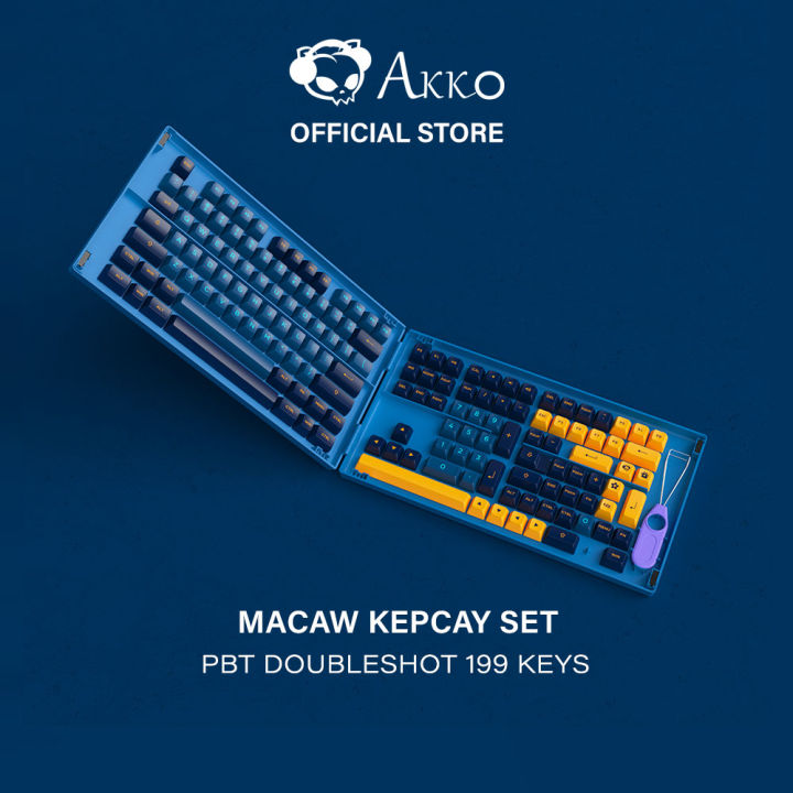 Akko Macaw Keycap Set - PBT Doubleshot 199 Keys | Lazada