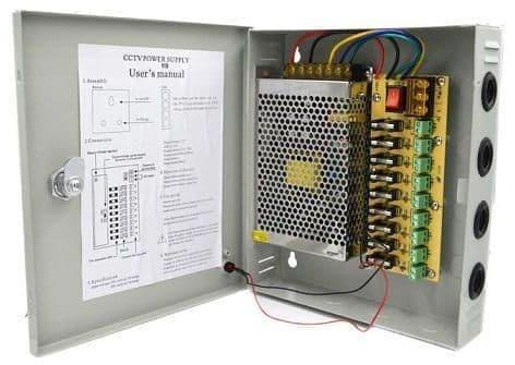 POWER SUPPLY BOX 12V 10A / PSU BOX 10A CCTV / ADAPTOR CCTV CENTRAL ...