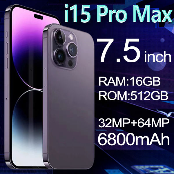 【รับประกัน 1 ปี】ของแท้100% โทรศัพท์มือถือ i15 Phone pro max (16GB RAM + 756GB ROM) โทรศัพท์ราคา ...
