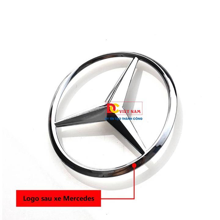 Logo biểu tượng sau xe Merce.des hình ngôi sao 3 cánh đường kính 90mm ...