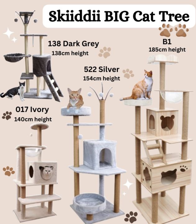 【shopwithjoy】125 Cm Large Cat Tree Cat Condo Bed Scratcher House Cat