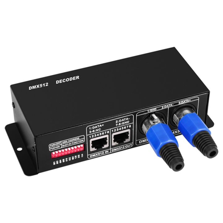 512 4CH x 8A Decoder LED Controller 4 Channel Driver RGBW LED Tape DC ...