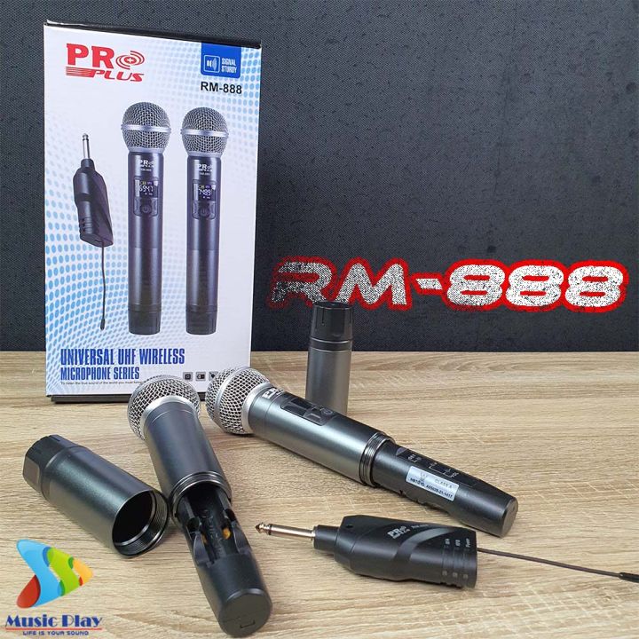 (ฟรีส่ง) PROPLUS RM-888 ไมค์ลอย uhf ไมโครโฟนไร้สาย ไมค์ลอยพกพา ไมค์ร้องคาราโอเกะ proplus rm888 ...