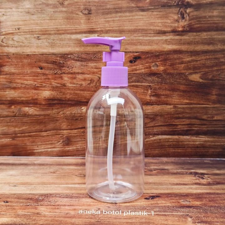 Botol Pump 250ml Pet Oval Clear / Botol Kemasan Sabun Cair 250 Ml Pump Lotion Clip Lock Plastik ...
