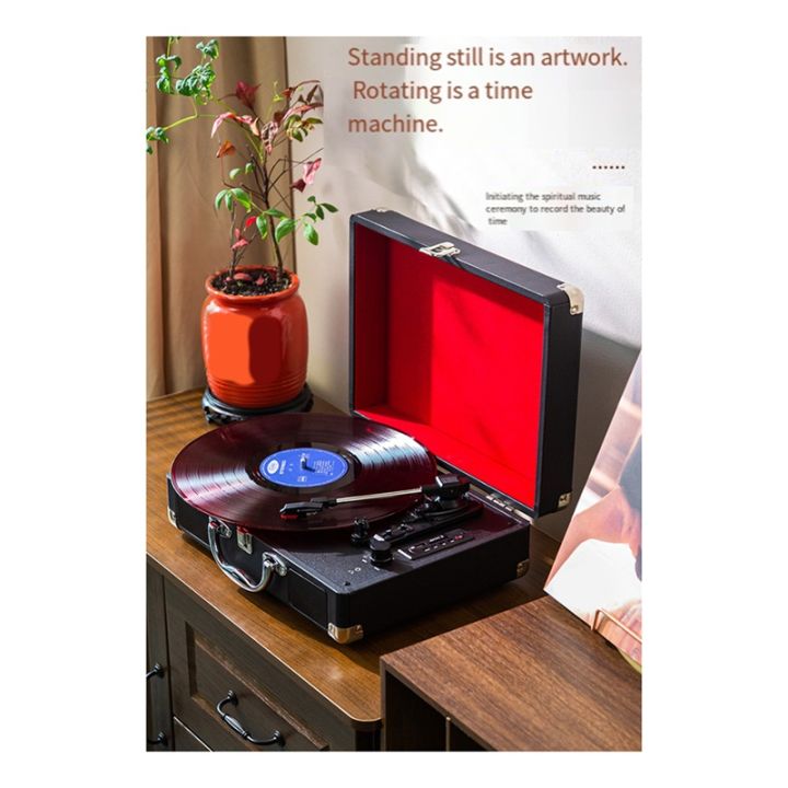 Portable Retro Classic Vinyl Record Player USB Bluetooth Speaker ...