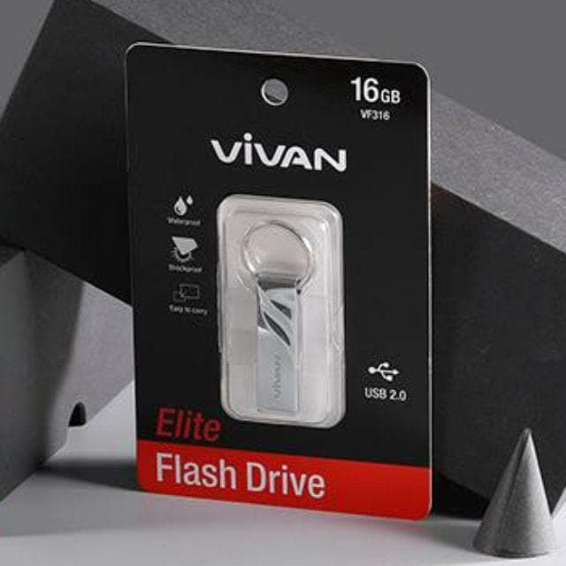 Flashdisk VIVAN VF316 16GB With Ring Design Silver - Garansi Resmi ...