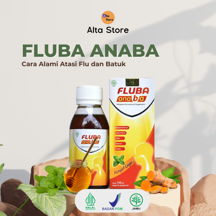 Madu Herbal Fluba Anaba 130ml Obat Bantu Atasi Flu Batuk Anak Original ...