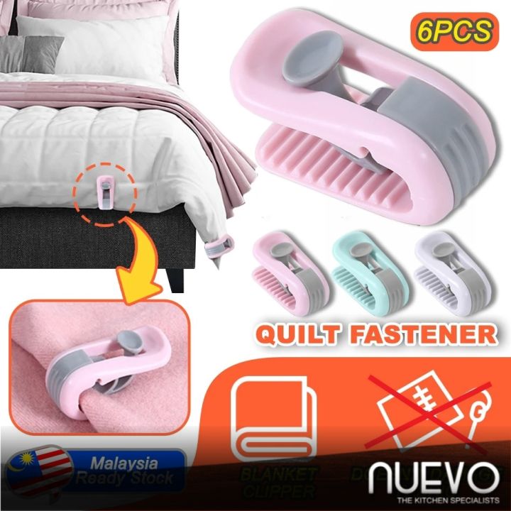 Nuevo [ 6PCS ] Quilt Duvet Cover Blanket Holder Clipper Clamp Fastener ...