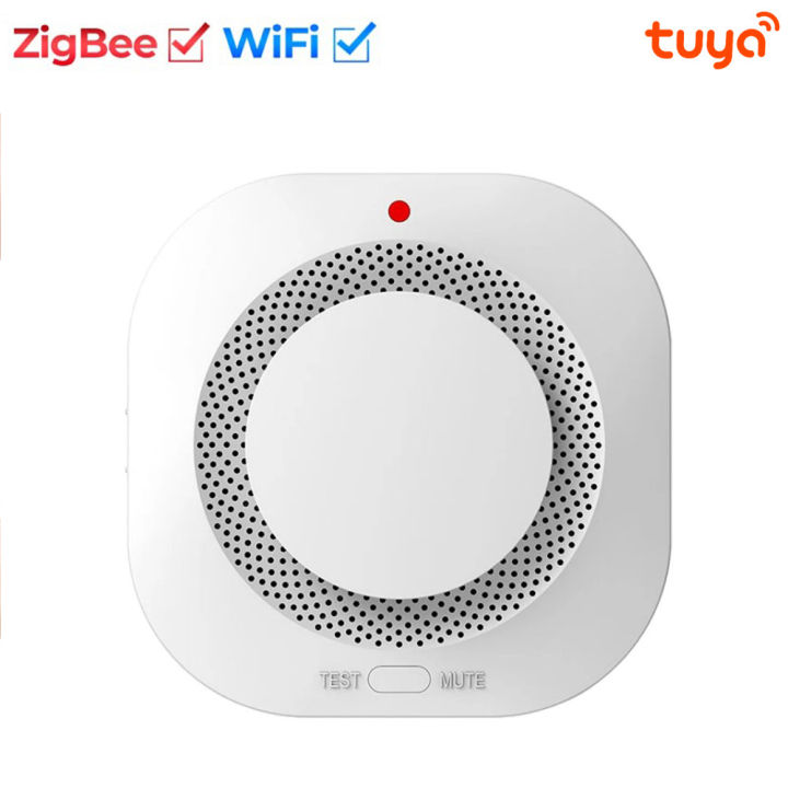 WiFi/Zigbee Detector Smart Fire Alarm Progressive Sound Photoelectric ...