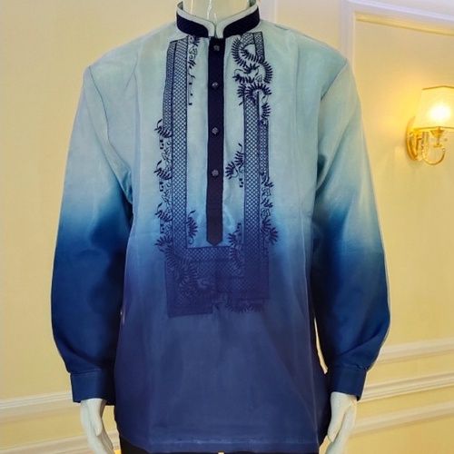 📮💥 MODERN BARONG FOR MEN MONOCHROMATIC BLUE | Lazada PH