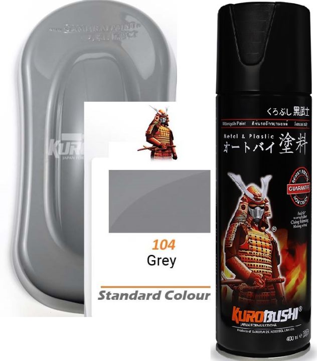 Samurai Paint Kurobushi Pilok Pilox Cat Semprot Warna Grey / Abu - Abu (104) 400ml/400cc ...