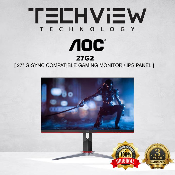 AOC 27G2 [ 27" G-SYNC COMPATIBLE GAMING MONITOR / IPS PANEL ] | Lazada