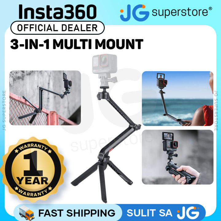 Insta360 x PGYTECH Multi Mount for Action Camera 3-in-1 Multi Function Tripod, Selfie Stick, and ...