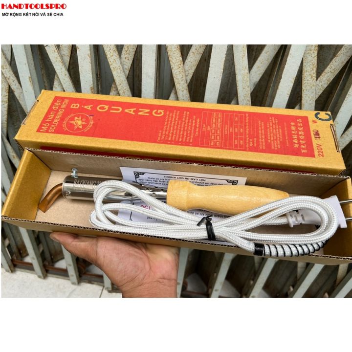 Mỏ Hàn Chì Bằng Điện Mũi Cong Cán Gỗ 150W-200W-300W-400W BÁ QUANG | Lazada.vn