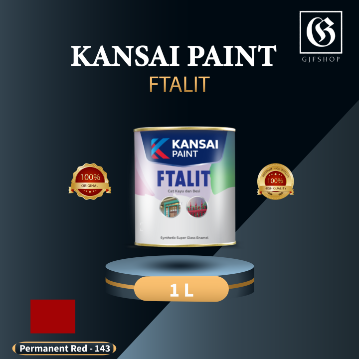 Cat Minyak Besi Kayu Ftalit Kansai Paint 143 Permanent Red 1kg | Lazada ...