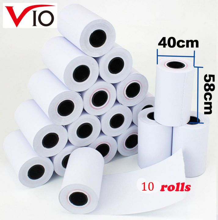 10 Rolls Thermal Paper 58x40mm Portable Thermal Receipt Receipt Bill ...