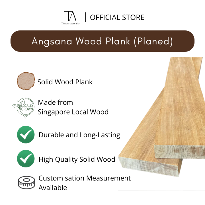 [SG STOCK] Solid Wood Angsana Wood Plank - Planed (Timber for Furniture ...
