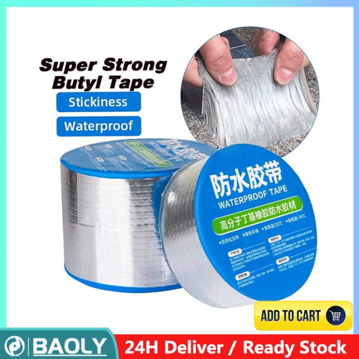 5M Waterproof Tape Aluminum Foil Butyl Sealing Self Adhesive Tape Color ...