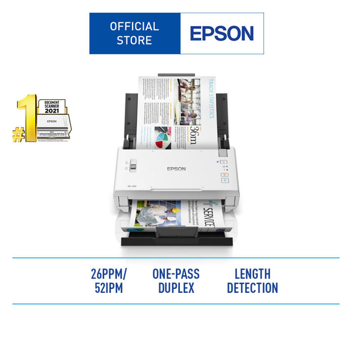Epson WorkForce DS-410 A4 Duplex Sheet-fed Document Scanner | Lazada PH