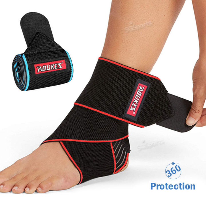 Compression Ankle Support Wrap Elastic Adjustable Nylon Foot Sleeve ...