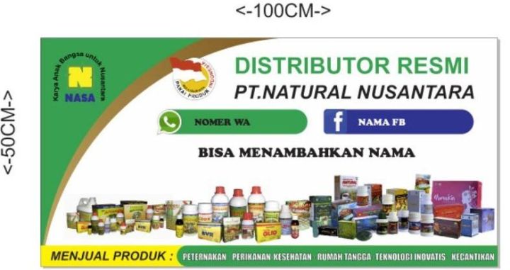 spanduk NASA olshop bisa custome menu dan nama toko | Lazada Indonesia