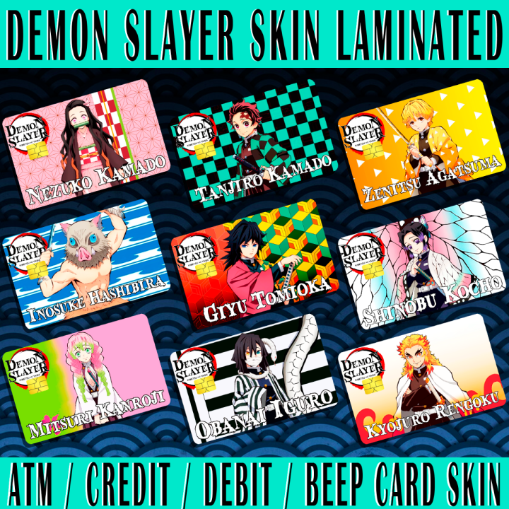 DEMON SLAYER - ATM/CREDIT/DEBIT/BEEP SKIN CARD STICKER LAMINATED ...
