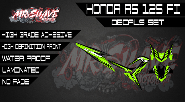 Honda RS 125 FI Racing Stripe Decals Set | Lazada PH