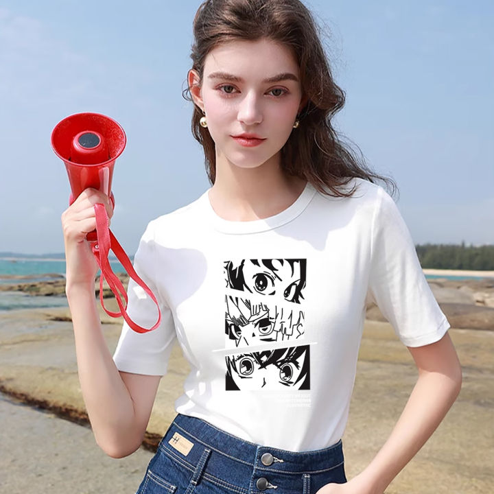 NEW ใหม่ 2024 เสื้อยืดคอกลมแฟชั่น เสื้อยอดฮิตลายเสื้อแขนสั้นเสื้อแขน ...