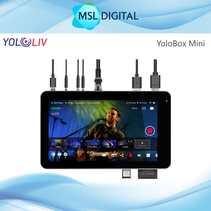 YoloLiv YoloBox Mini Ultra-Portable All-in-One Smart Live Streaming Encoder & Monitor | Lazada