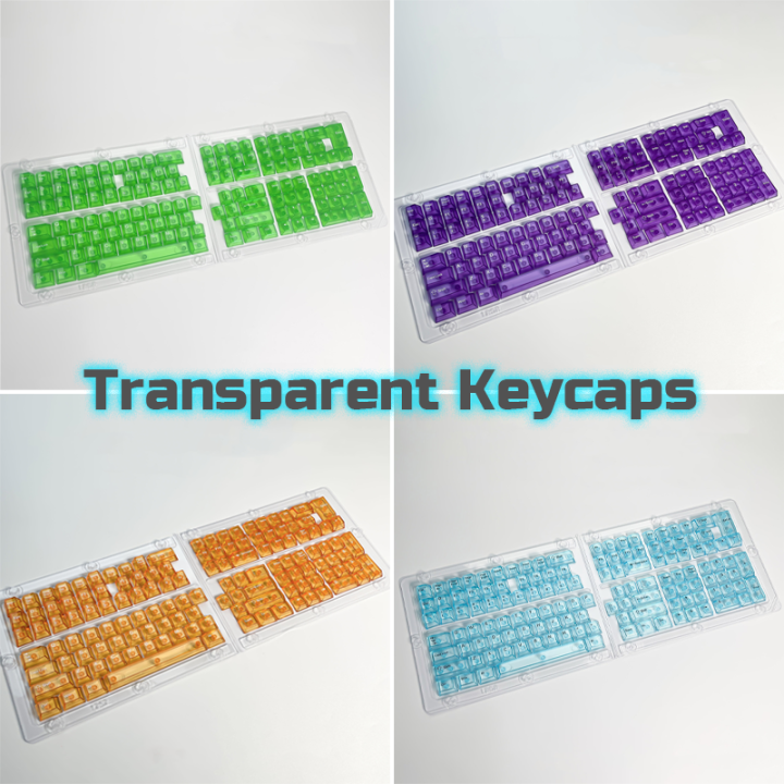 FEKER Transparent Keycaps Set, 130+ Keys, Cherry Profile, PC Material ...
