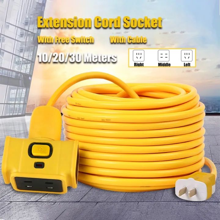 Philibs Original 10/20/30M electric vehicle power extension cord socket ...