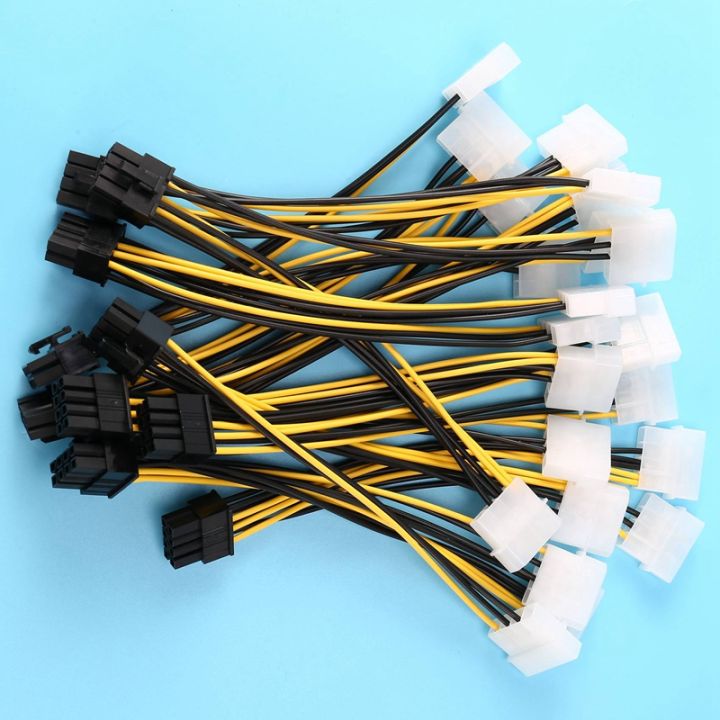 (OAFV) 10PCS 2 Molex 4 Pin to 8-Pin PCI Express Video Card Pci-E ATX ...