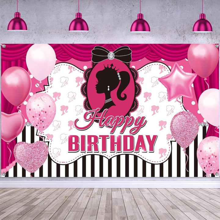 Princess Birthday Party Backdrop Birthday Backdrop barbie Theme ...