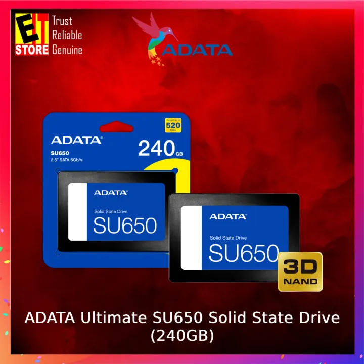 ADATA SSD SU650 240GB / 480GB / 1TB 2.5in INTERNAL SOLID STATE DRIVE ...