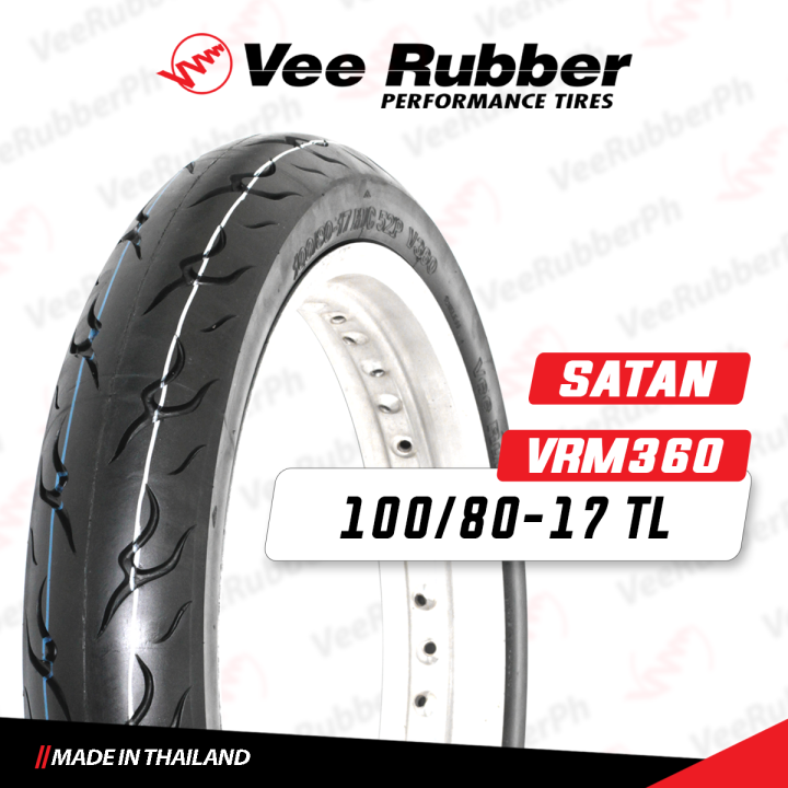 100/80-17 VRM360 (TL) VEE RUBBER SATAN 100/80 - 17 Tubeless Motorcycle ...