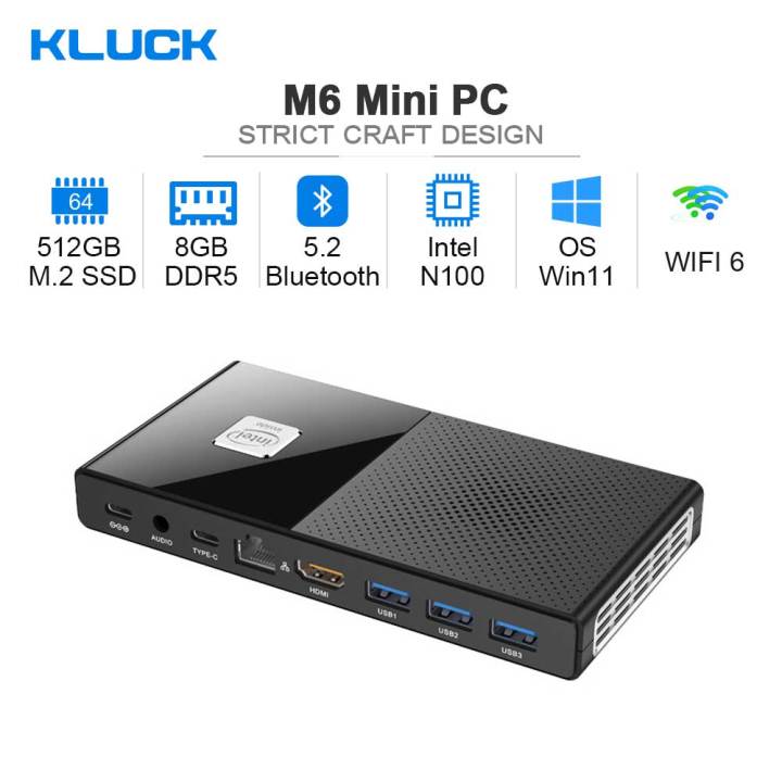 ใหม่ M6 Pocket Mini PC มินิพีซ Windows 11 Pro Intel Alder Lake N100 ...