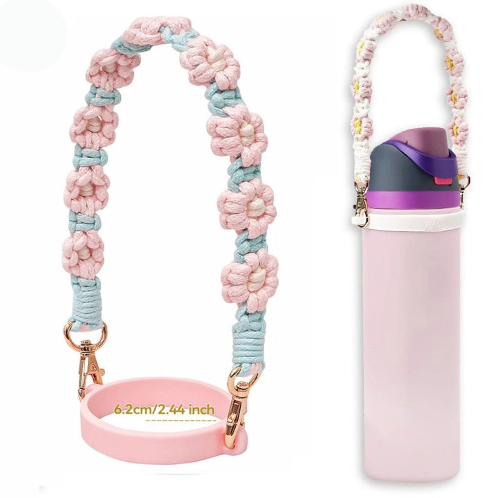 Water Bottle Handle with Strap Compatible with Owala, Stanley Cup ...