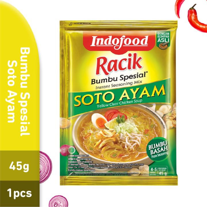 INDOFOOD RACIK BUMBU SPECIAL SOTO AYAM 45gram (Ready Stcok) | Lazada