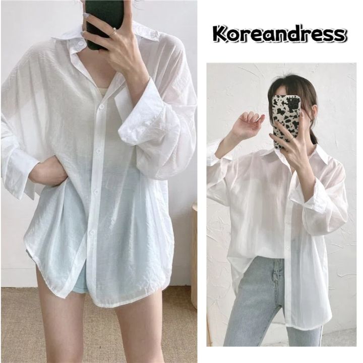 Korean Dress🎉ผู้หญิงเสื้อบาง🤍เสื้อแฟชั่นผู้หญิง เสื้อแขนยาวผู้หญิง ...