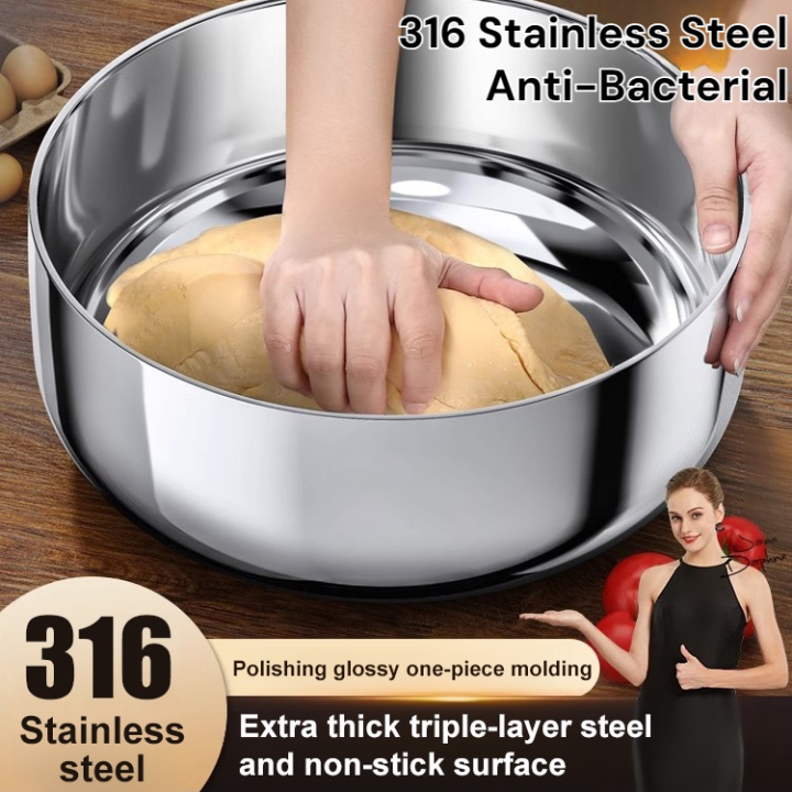 Extra Thick 316 Stainless Steel Basin Household Washing Vegetables ...