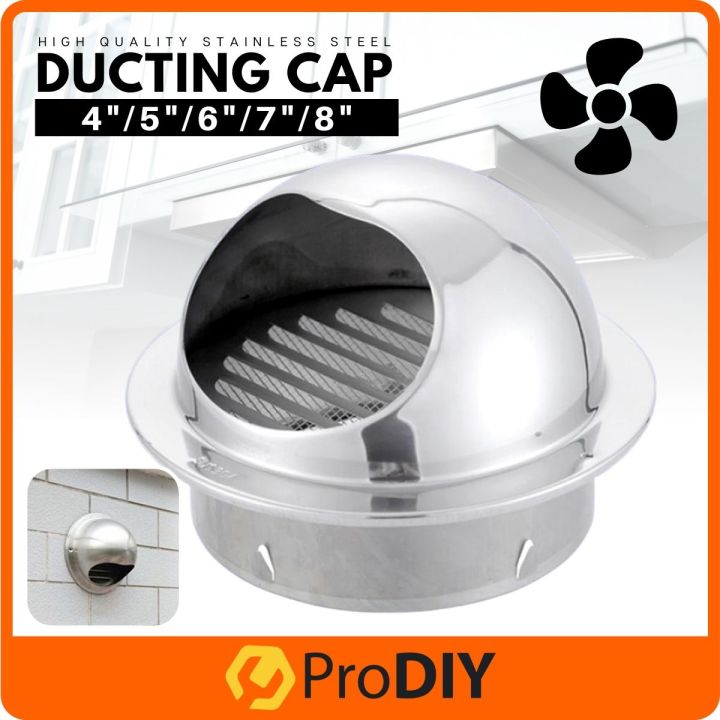 4" / 5" / 6" / 7" / 8" Stainless Steel Ducting Cap | Lazada