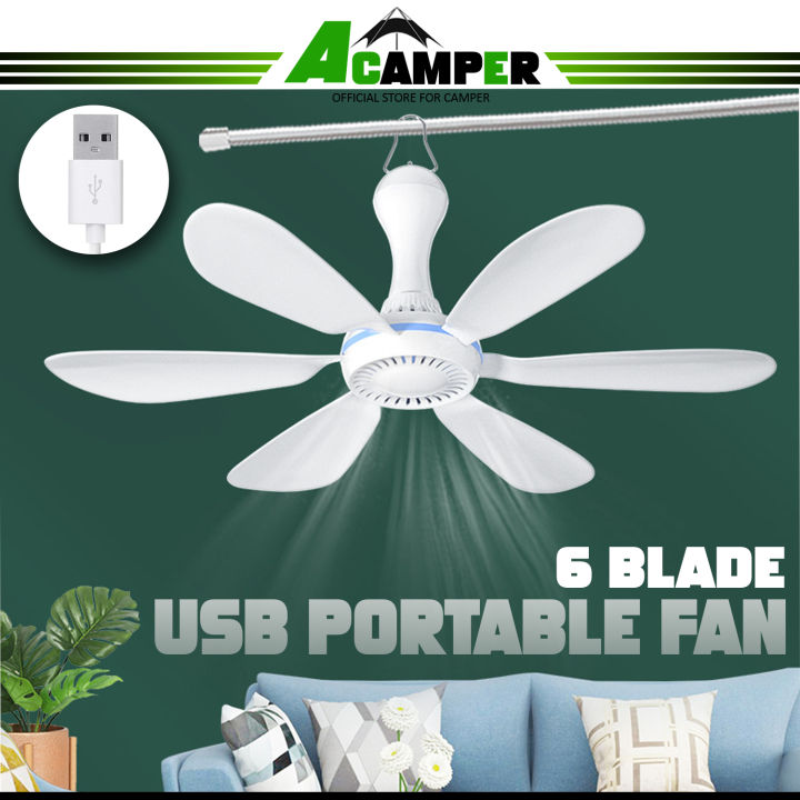 6 Blade 5V USB Ceiling Ceiling Fan Mini Fans Air Conditioner Cooler for ...