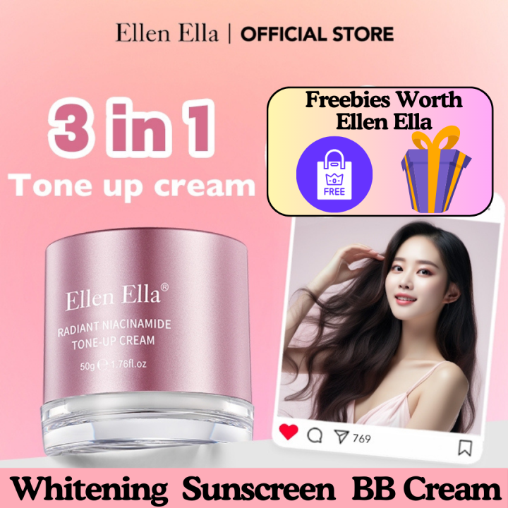 Genuine Official Ellen Ella Niacinamide 3-in-1 Cream - Instantly Fair Skin Whitening Collagen ...
